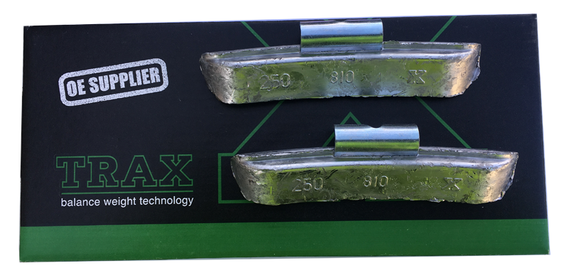 TRAX 250g Lead Wheel Weight for Truck Rims Box of 10