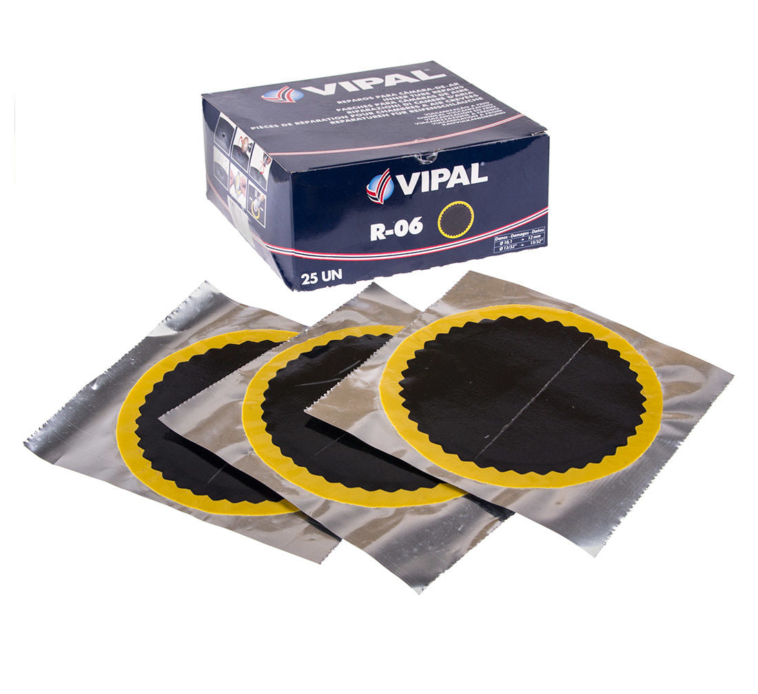 Vipal Tube Repair Patches R06 120mm Dia. Box of 25